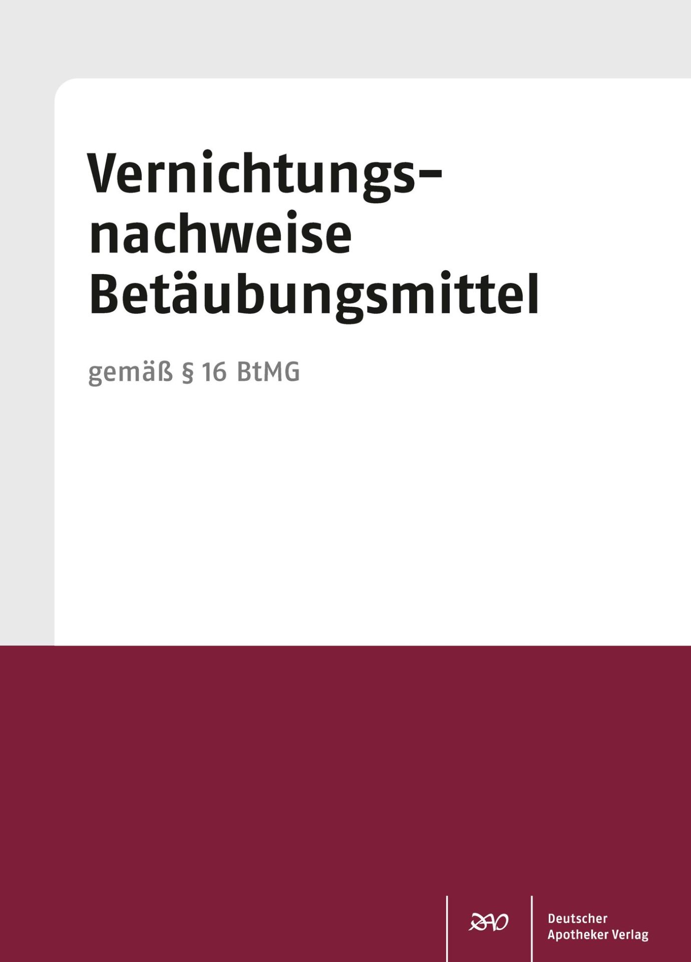 Betäubungsmittel-Karteikarten 100 Stück DIN A4 | Deutscher Apotheker Verlag